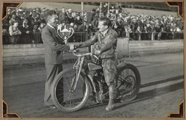 ANTIQUE VINTAGE SPEEDWAY race motorcycle J.A.P photograph original 30s ...