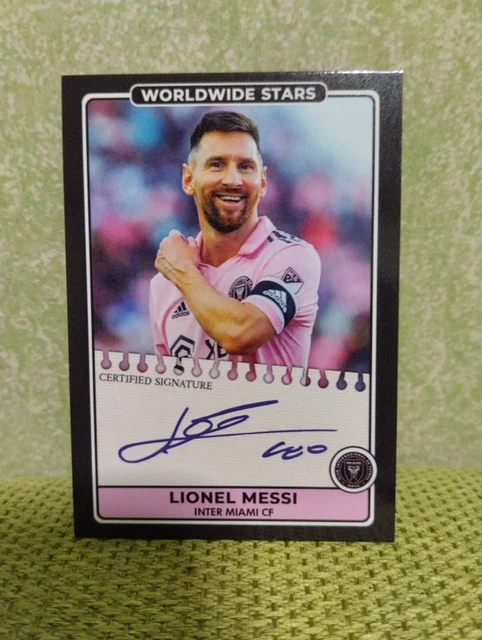 LIONEL MESSI CARD Autografata Custom Outdoor Tecnica 2024. Rara EUR 40 ...