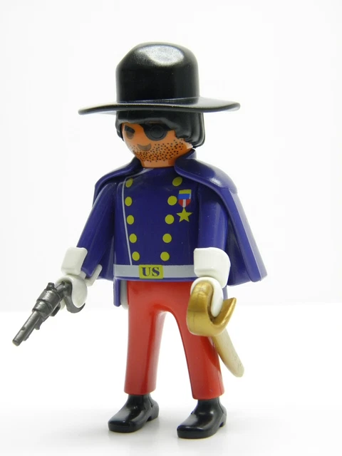 PLAYMOBIL CUSTOM WESTERN Civil War FarWest Cowboy Yankee Union Army ...