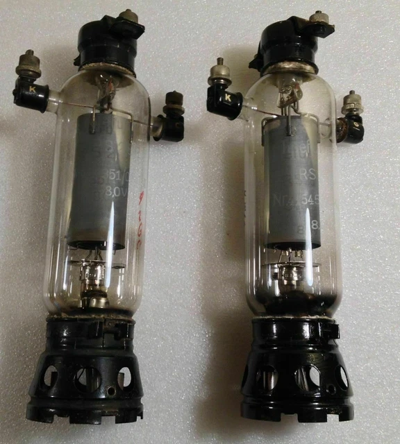 RS282 TELEFUNKEN POWER Output Triode Tube Pair 211 Kriegsmarine Röhre £ ...