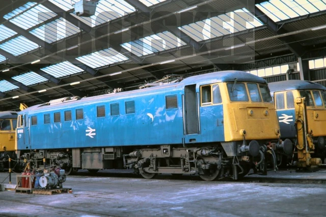 35MM SLIDE BR British Rail Electric Loco Class 81 81002 Willesden 1985 ...