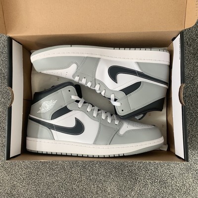 NIKE AIR JORDAN 1 mid light smoke grey anthracite £185.00 - PicClick UK