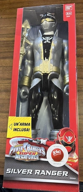 POWER RANGERS SUPER Megaforce Silver Ranger Bandai Figure 30cm Deluxe £ ...