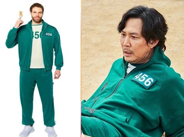 2025：OFFICIAL SQUID GAME Player 456/001 Costume Adult Fancy Dress ...