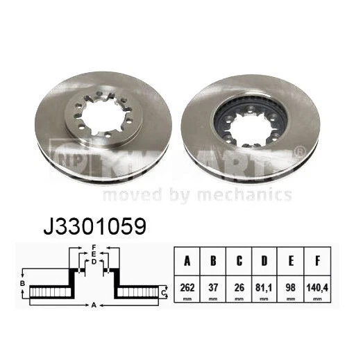 DISCO FRENO PD847NP BG3132 40206-21T01 16495 BR6755C N330N73 J3301059 ...