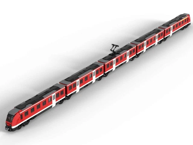 LEGO MOC CITY Eisenbahn Bauanleitung S-Bahn / Nahverkehrszug der ...