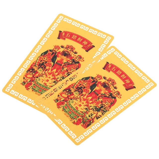 2PCS YEAR OF 2024 Tai Sui Card Gold Amulet Card Tai Sui Traditional ...