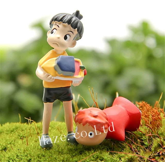 2PC/SET ANIME PONYO on the Cliff Resin Figures Gardening Garden Home ...