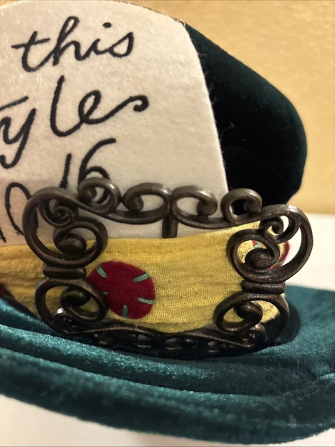 MAD HATTER HAT Alice In Wonderland Emeral Green Velvet W/ Buckle Size ...