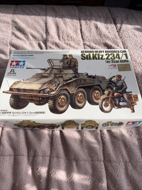 TAMIYA 37019 GERMAN HEAVY ARMORED CAR Sd.Kfz. 234/1 (w/2cm GUN) 1/35 £ ...
