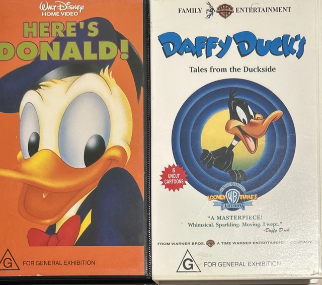 WALT DISNEY HERES DONALD VHS PLUS DAFFY DUCKS tales For The Duck side ...