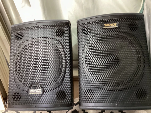 PAIR OF TANNOY i12 Dual Concentric speakers with Vonyx PA Stands & 2 ...