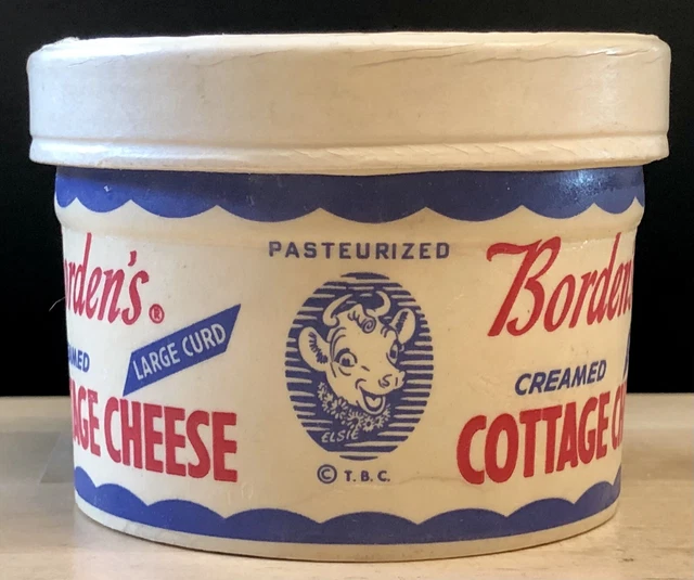VINTAGE 1950'S BORDEN'S Elsie the Cow Creamed Cottage Cheese 4 ...