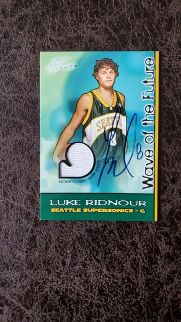 CARTA JERSEY 2003 Flair Luke Ridnour 118/250 - Seattle Supersonics ...