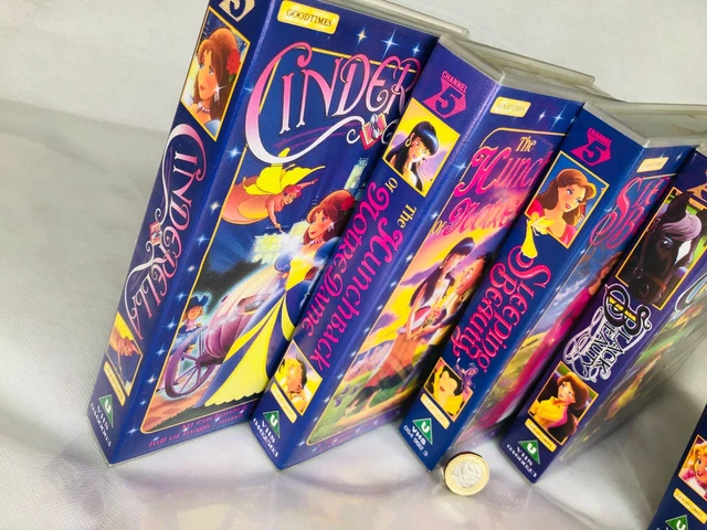 VHS VIDEO TAPE Bundle x5 Goodtimes Cinderella Black Beauty Hunchback ...