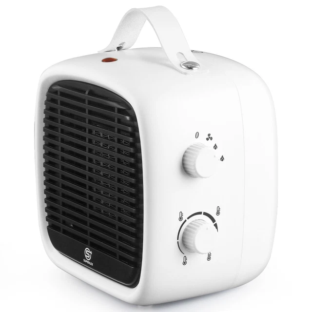 SUPERLEX SPACE FAN Heater Small PTC Warmer Overheat Protection Cold ...