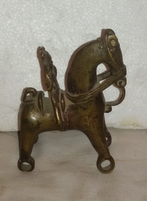 ANTIQUE TRADITIONAL INDIAN Statue God Shiva On Horse Fix Rider ...