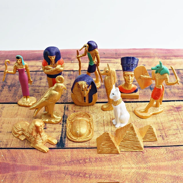 LOT DE 12 figurines réalistes de l'Égypte ancienne pour voyage, cadeau ...