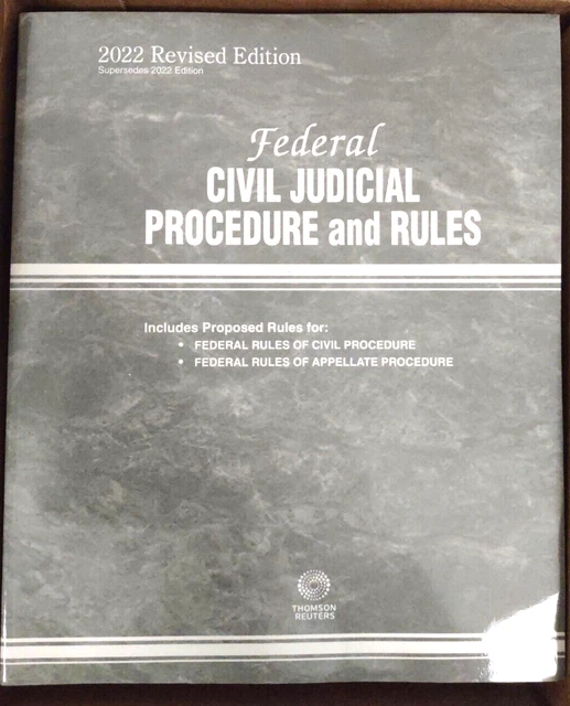 NEW FEDERAL CIVIL Judicial Procedure and Rules, 2022 revised edition ...