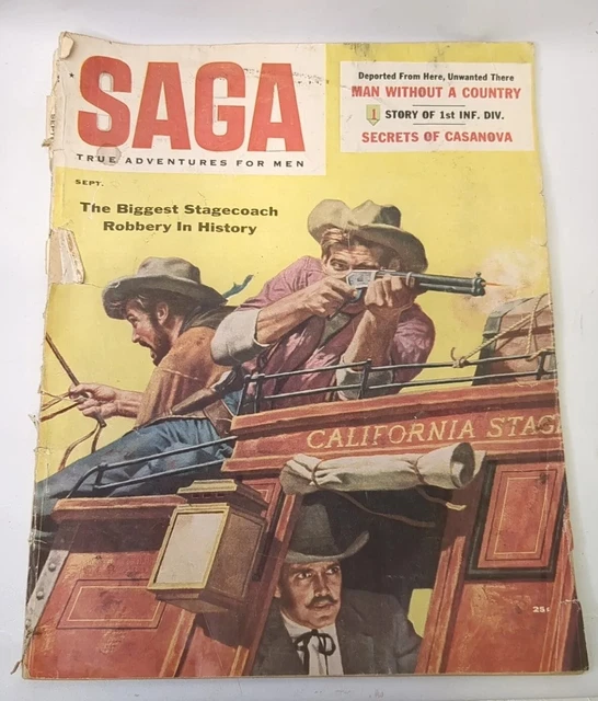 VINTAGE 1955 SAGA Magazine Man Without A Country Secrets Of Casanova ...