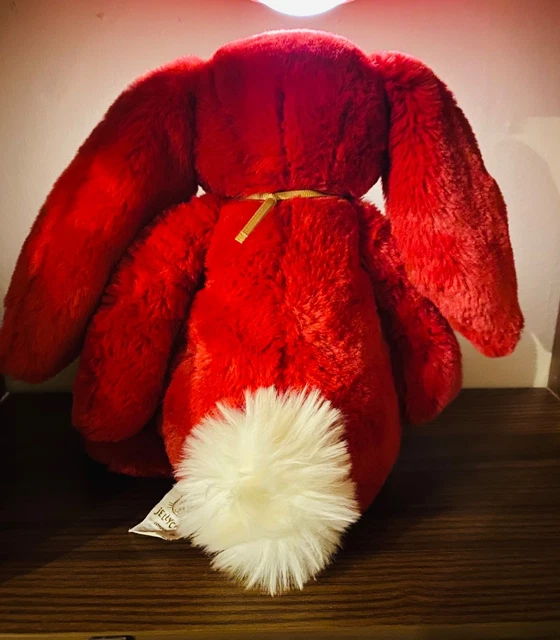 JELLYCAT ORIGINAL BASHFUL Luxe Bunny Scarlett (NWT) Genuine £50.10 ...