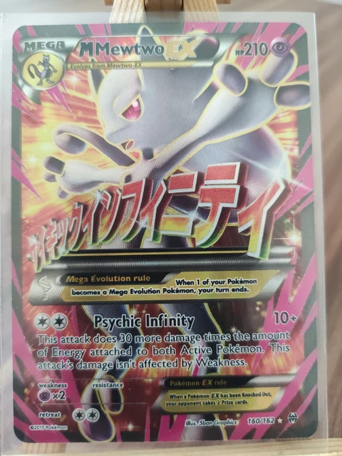 MEGA M MEWTWO Ex 160/162 Breakthrough Full Art Ultra Rare Holo Pokemon ...