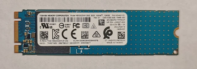 SSD NVME 128 GB - Toshiba KBG30ZMV128G - M.2 2280 - testato EUR 11,62 ...