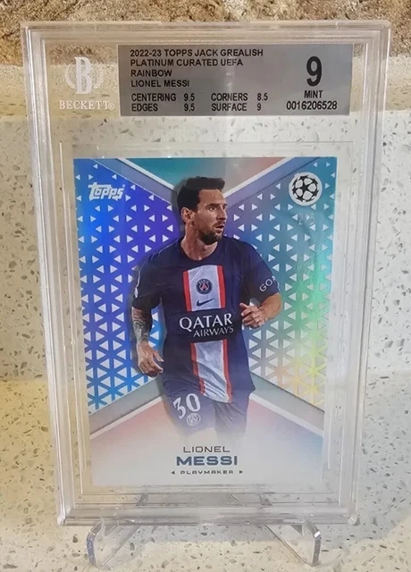 CARD LIONEL MESSI Topps Jack Grealish Platinum Curated UEFA 2022-23 ...