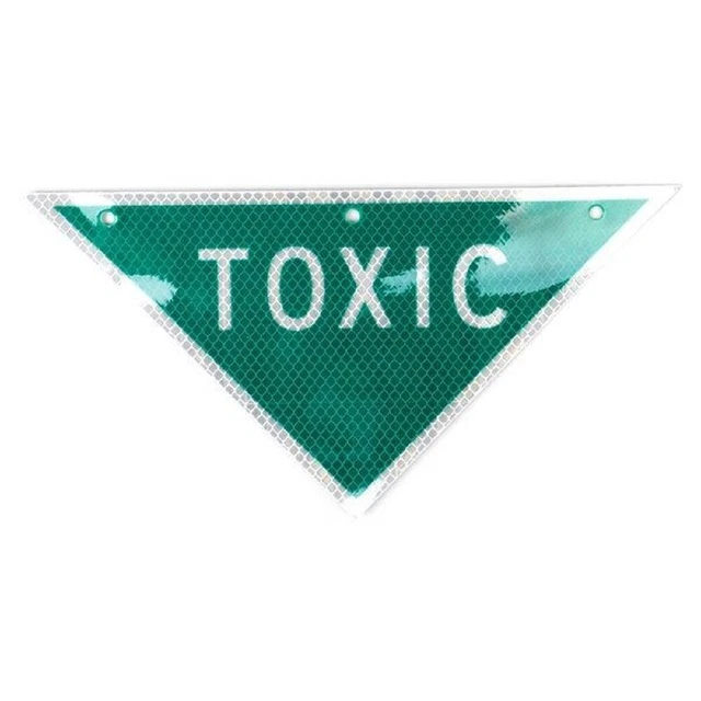 US MILITARY BATTLEFIELD Toxic Area Warning Sign-NBC-NOS-Triangular 11.5 ...