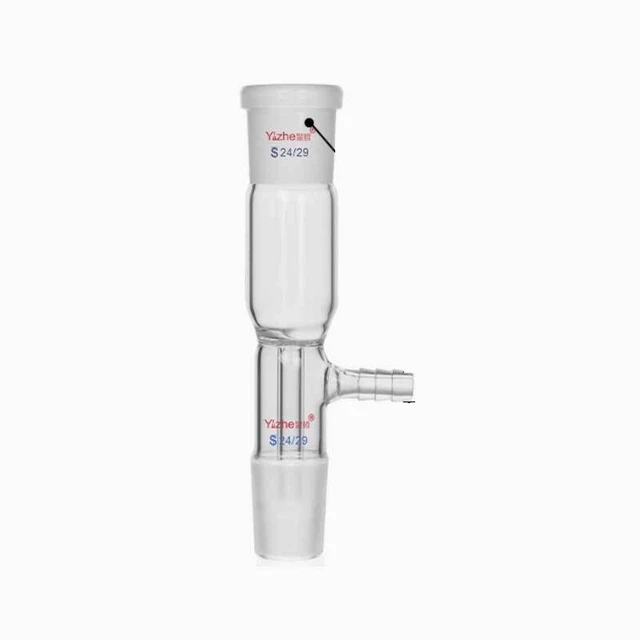 24# BOROSILICATE VACUUM Receiving Glass Tube Distillation Chemistry ...