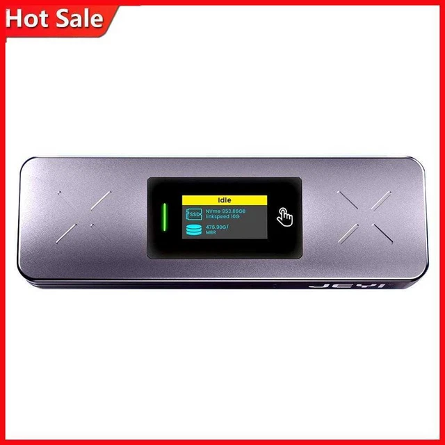 M.2 NVME/SATA EXTERNAL Hard Drive Enclosure With OLED Display Screen ...