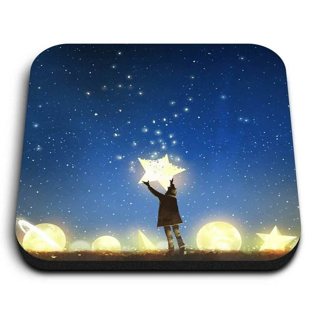 SQUARE MDF MAGNETS - Night Sky Stars Magic Children #14058 £4.99 ...