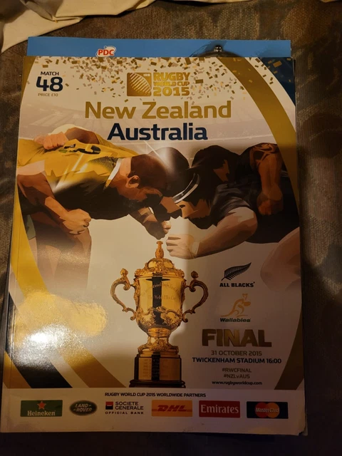 NEW ZEALAND ALL BLACKS v AUSTRALIA RUGBY WORLD CUP FINAL 31 Oct 2015 ...
