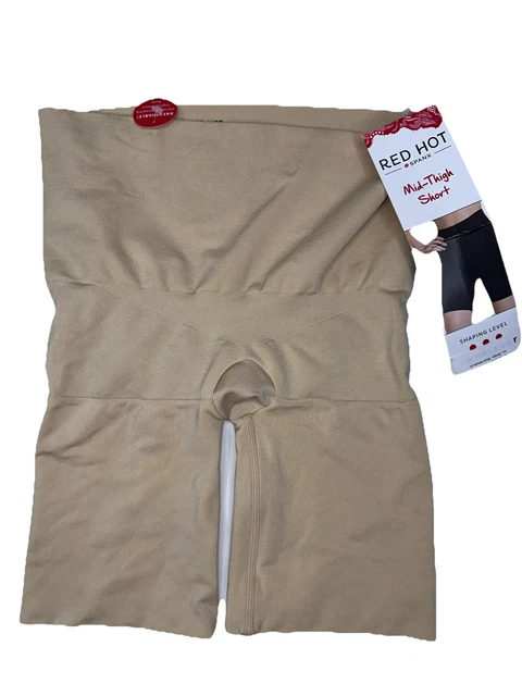RED HOT SPANX Ultra-Firm Control Shapewear Flat Out Mid-Thigh Size ...