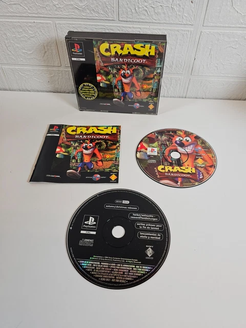 CRASH BANDICOOT BIG Box Playstation 1 PS1 in scatola con demo manuale e ...