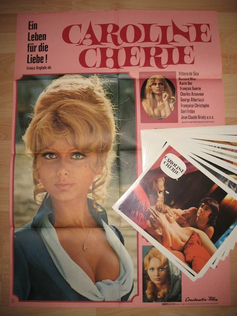 CAROLINE CHERIE -24 Aushangfotos + Plakat A1- KARIN DOR - France Anglade - SEX £42.54 - PicClick UK