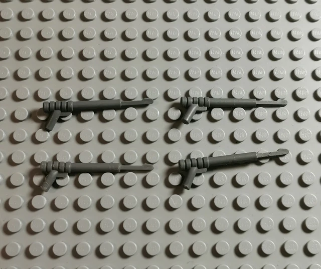 LEGO MINIFIGURE WAFFE Arpione Pistola Lanciatura Grigia 4 pz 30088 P12 ...