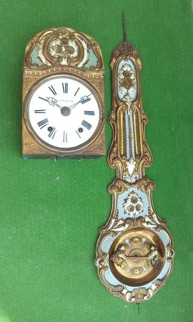 ANCIENNE COMTOISE ET Balancier Animé Pendule Horloge Clock Uhr Relogio ...