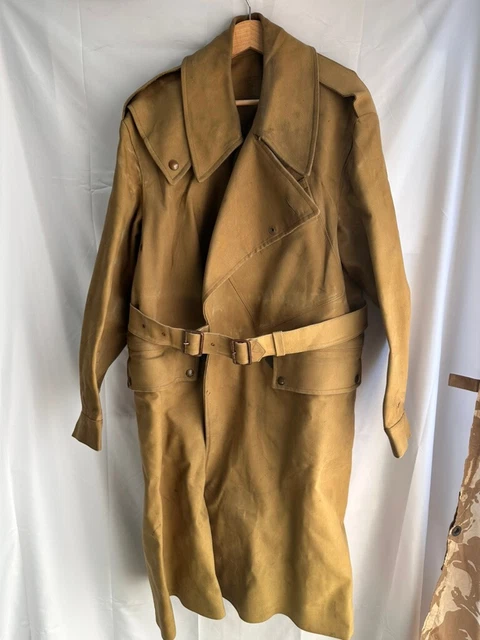 ORIGINAL WW2 BRITISH Army Despatch Riders Rubberproofed Coat - Size 5 ...
