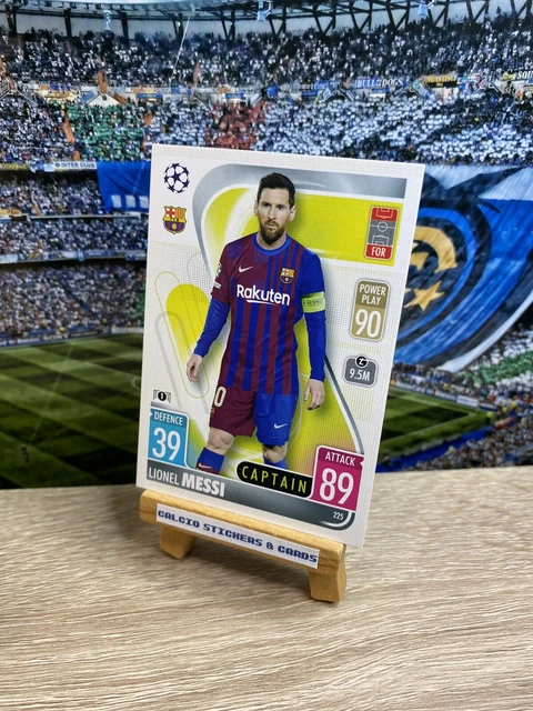 TOPPS MATCH ATTAX 2021/22 Lionel Messi Captain Barcelona PSG Base Card ...