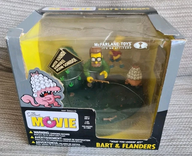MCFARLANE THE SIMPSONS Movie Bart Simpson & Ned Flanders What You ...