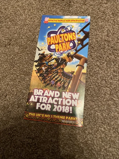 PAULTONS PARK THEME Park Map 2018 £1.79 - PicClick UK
