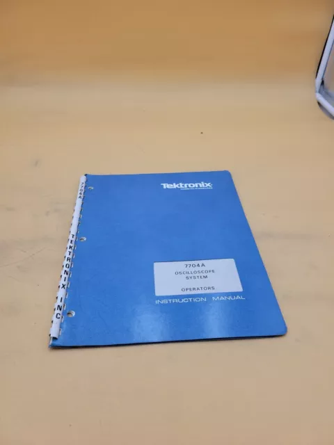 Tektronix 7704a Oscilloscope System Operators Instruction Guide Manual