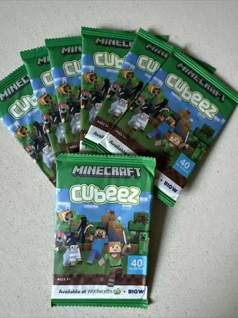 NEW MINECRAFT CUBEEZ 2025 Woolworths 7x Unopened Packs $1.00 - PicClick AU