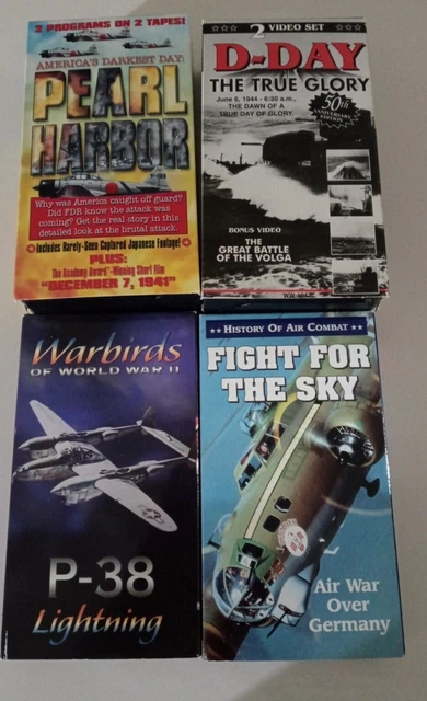 WORLD WAR II VHS Tapes Pearl Harbor D-Day Warbirds Fight For the Sky £ ...