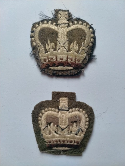 BRITISH ARMY RANK insignia - Warrant Officer Class II - cuff crowns £6. ...