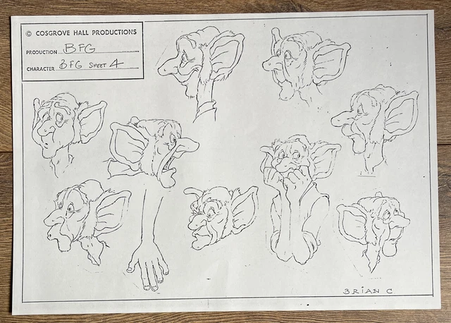 THE BFG COSGROVE Hall Big Friendly Giant Character Reference Brian ...