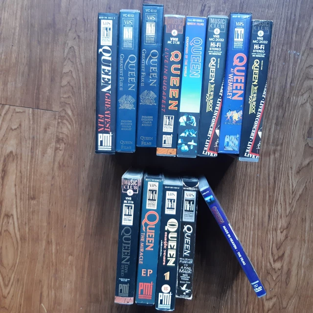 QUEEN 12 VHS Cassette Tapes Bundle Job Lot & 1 DVD. The Magic Years ...