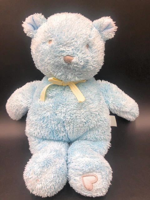 TOYS R US Snuggle Chums Blue Teddy Bear Plush Soft Cuddly Toy Comforter ...