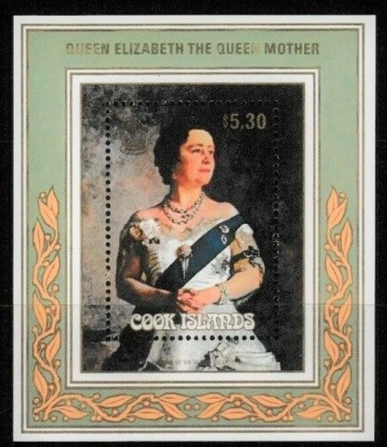 COOK ISLANDS 1985 - Life and Times of the Queen Mother - Miniature ...